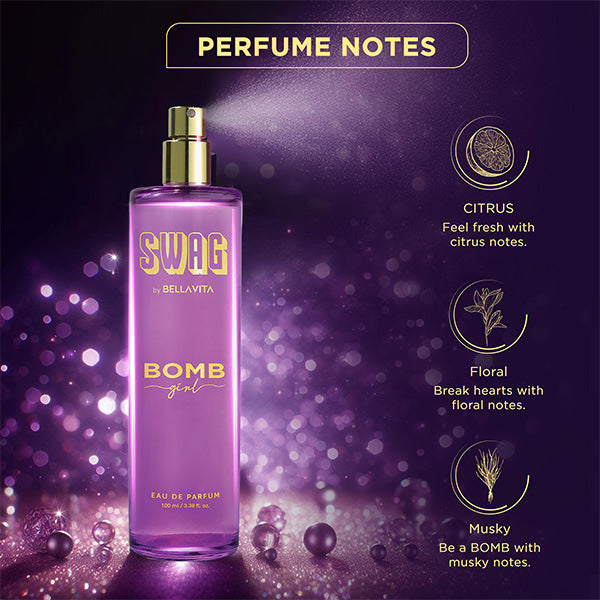 Swag Bomb Girl Eau de Parfum I Perfume for Women 100 ML I BellaVita