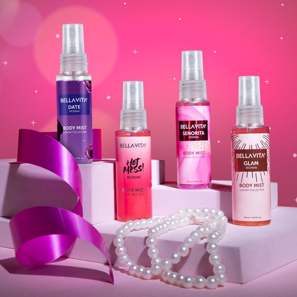 Body Mist Travel-Size Gift Set: Best Body Mist for Women - 4 x 50ml I ...