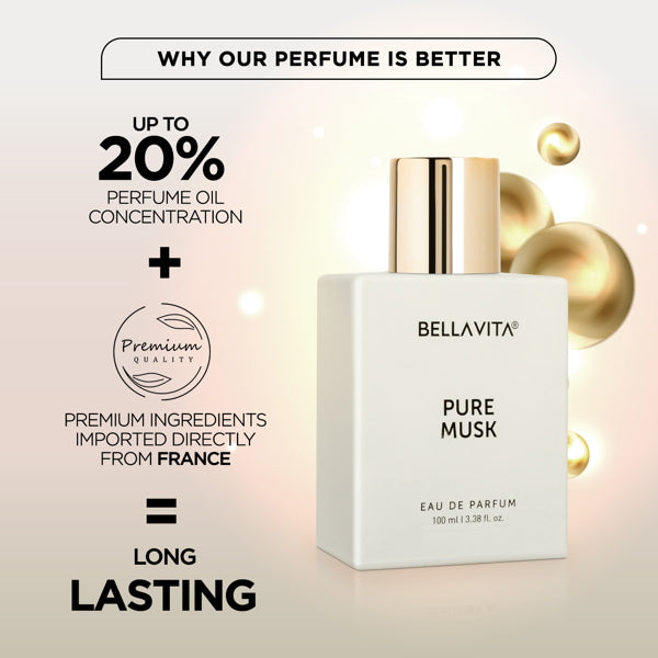 Pure Musk Perfume I Fragrance for Him & Her I Eau De Parfum I BelllaVita