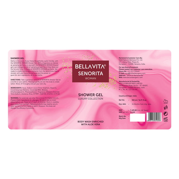 Senorita Body Wash for Women I Best Shower Gel Online in India I BellaVita